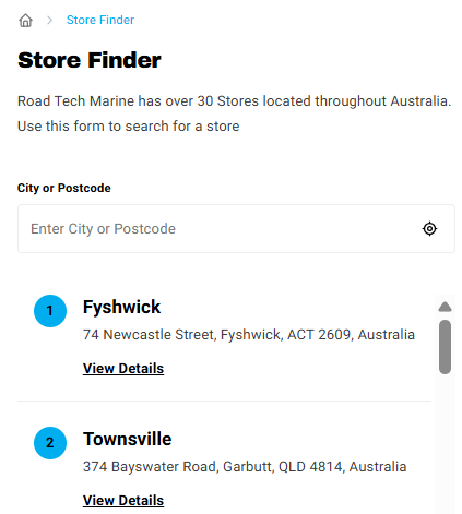 Where is the nearest store? Do you have a store at...... What is the ...